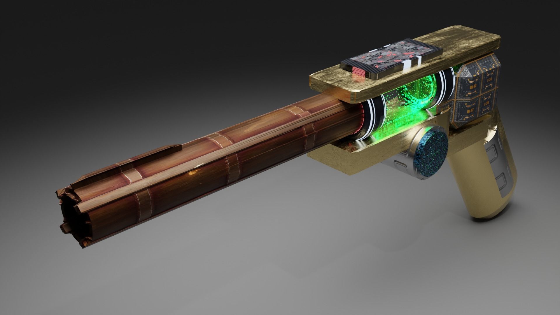 futuristic chemical gun 3D model | CGTrader