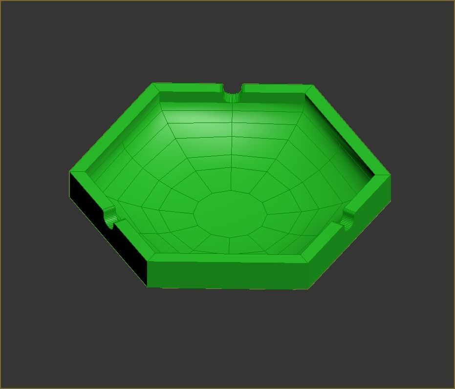 Printable hexagonal ash tray 3D model 3D printable | CGTrader