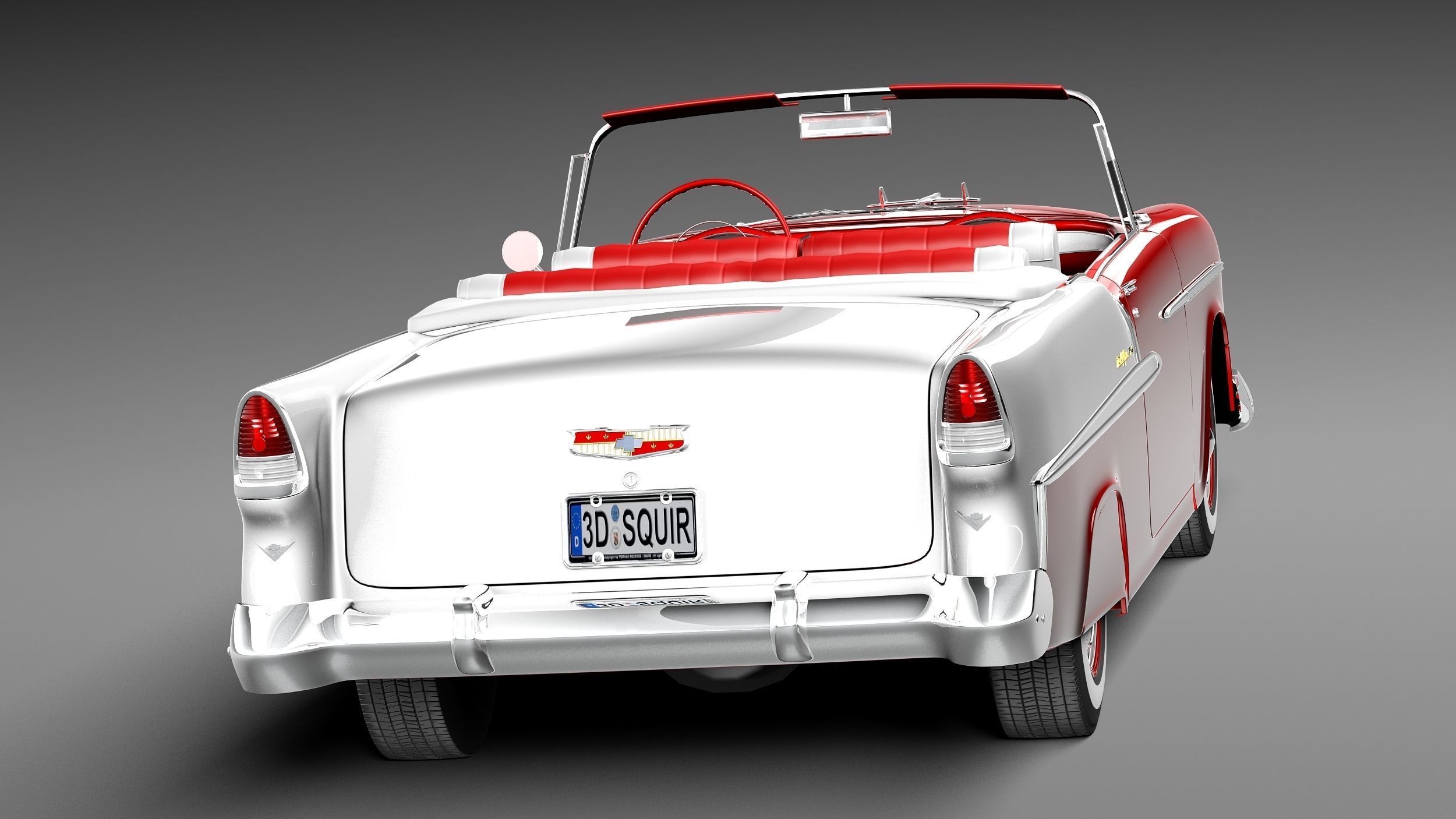 Chevrolet Bel Air Convertible 1955 3D model | CGTrader