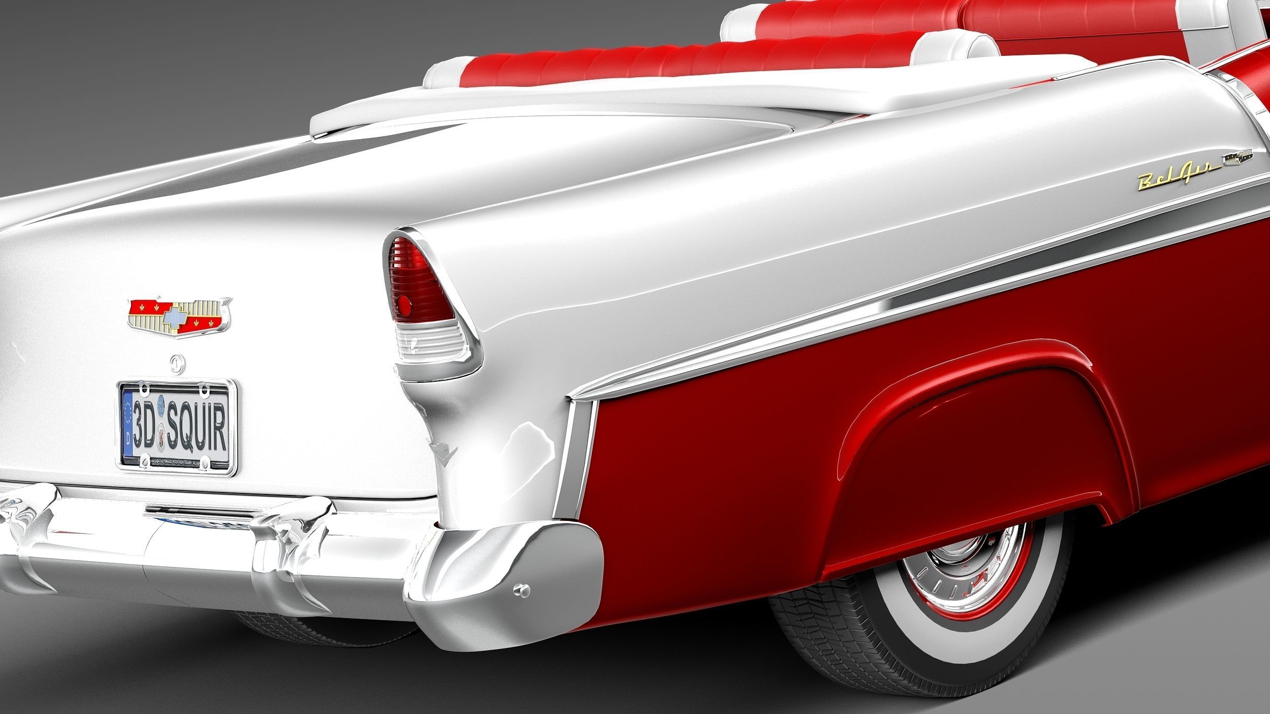 Chevrolet Bel Air Convertible 1955 3D model | CGTrader