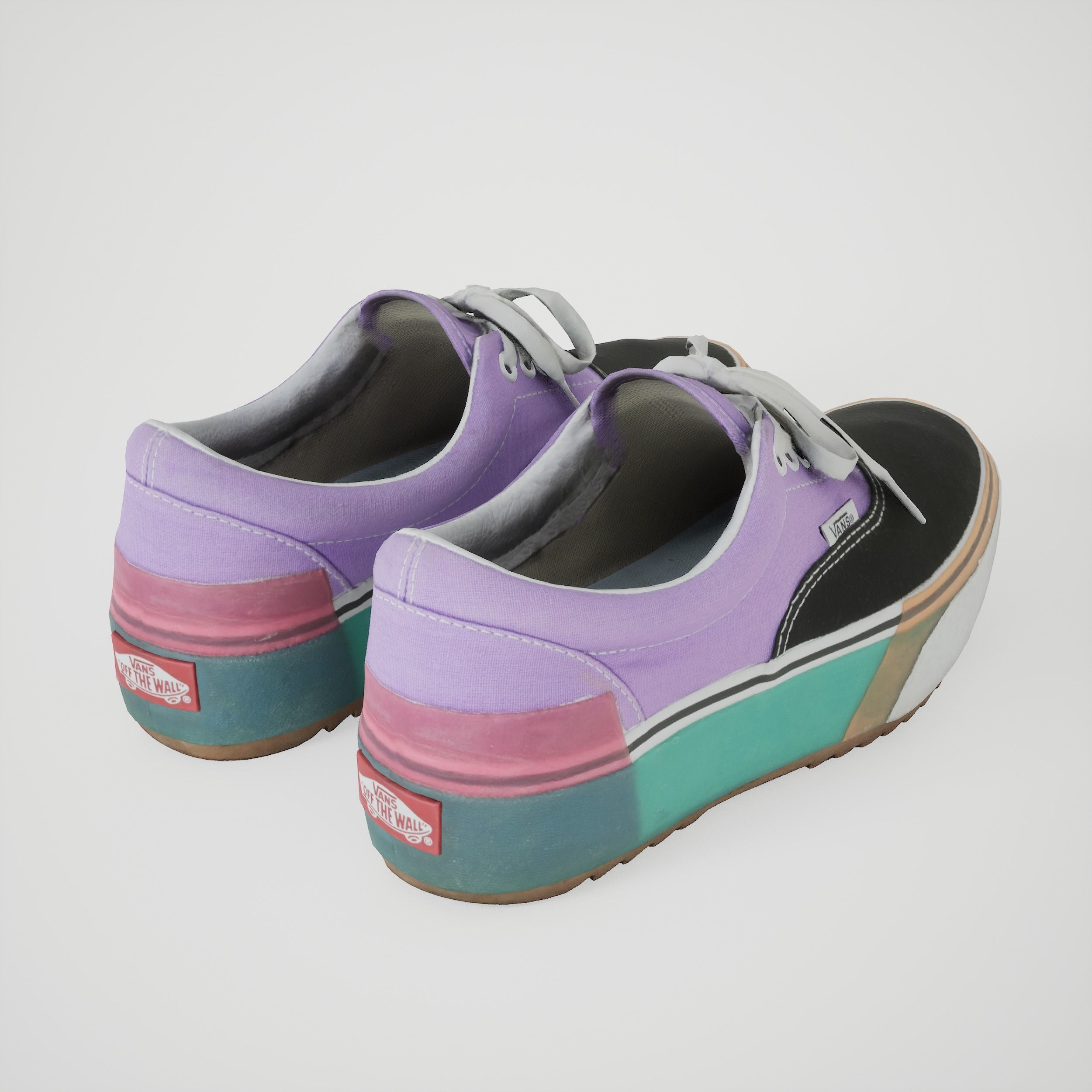 3D model Game-ready Purple Colored Sneakers VR / AR / low-poly | CGTrader