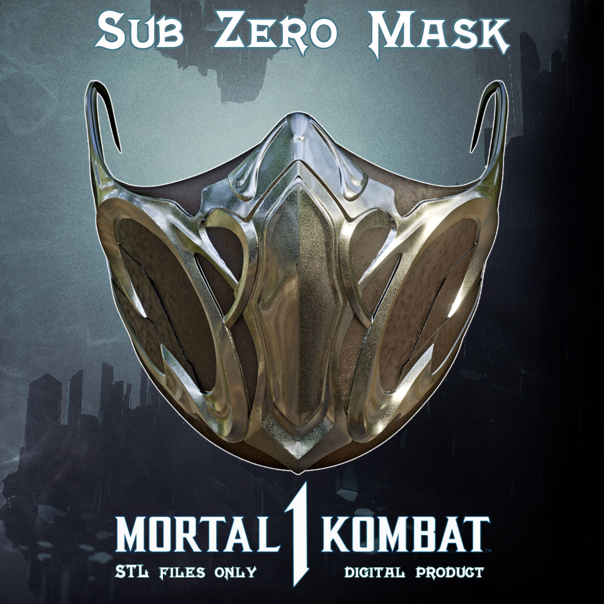 Sub Zero Mask Mortal Kombat 1 3D model 3D printable | CGTrader