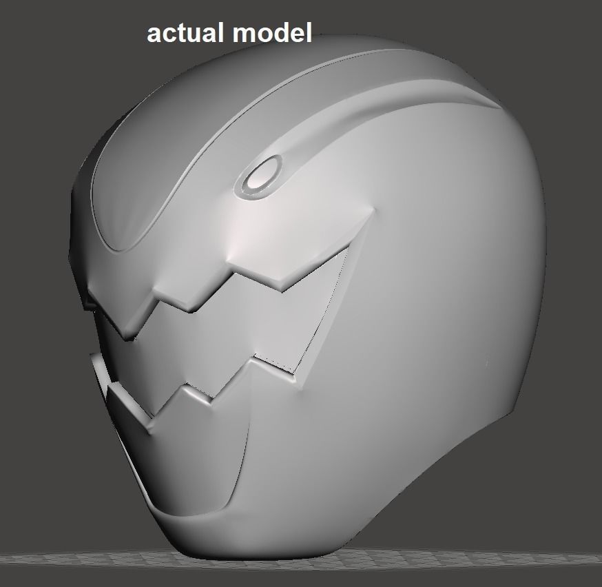 Power Rangers Dino Thunder Red Ranger helmet 3D model 3D printable ...