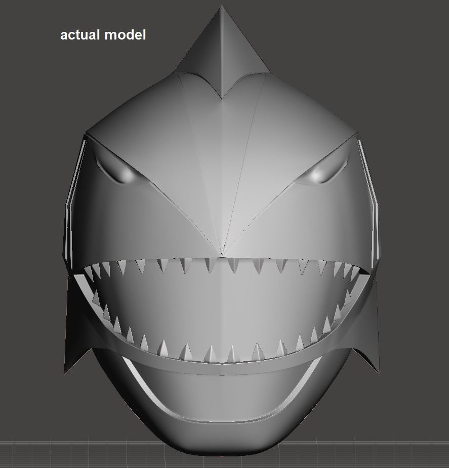 Power Rangers Wild Force Blue Ranger helmet 3D model 3D printable ...