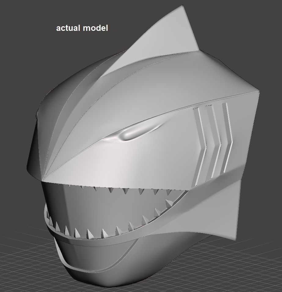 Power Rangers Wild Force Blue Ranger helmet 3D model 3D printable ...