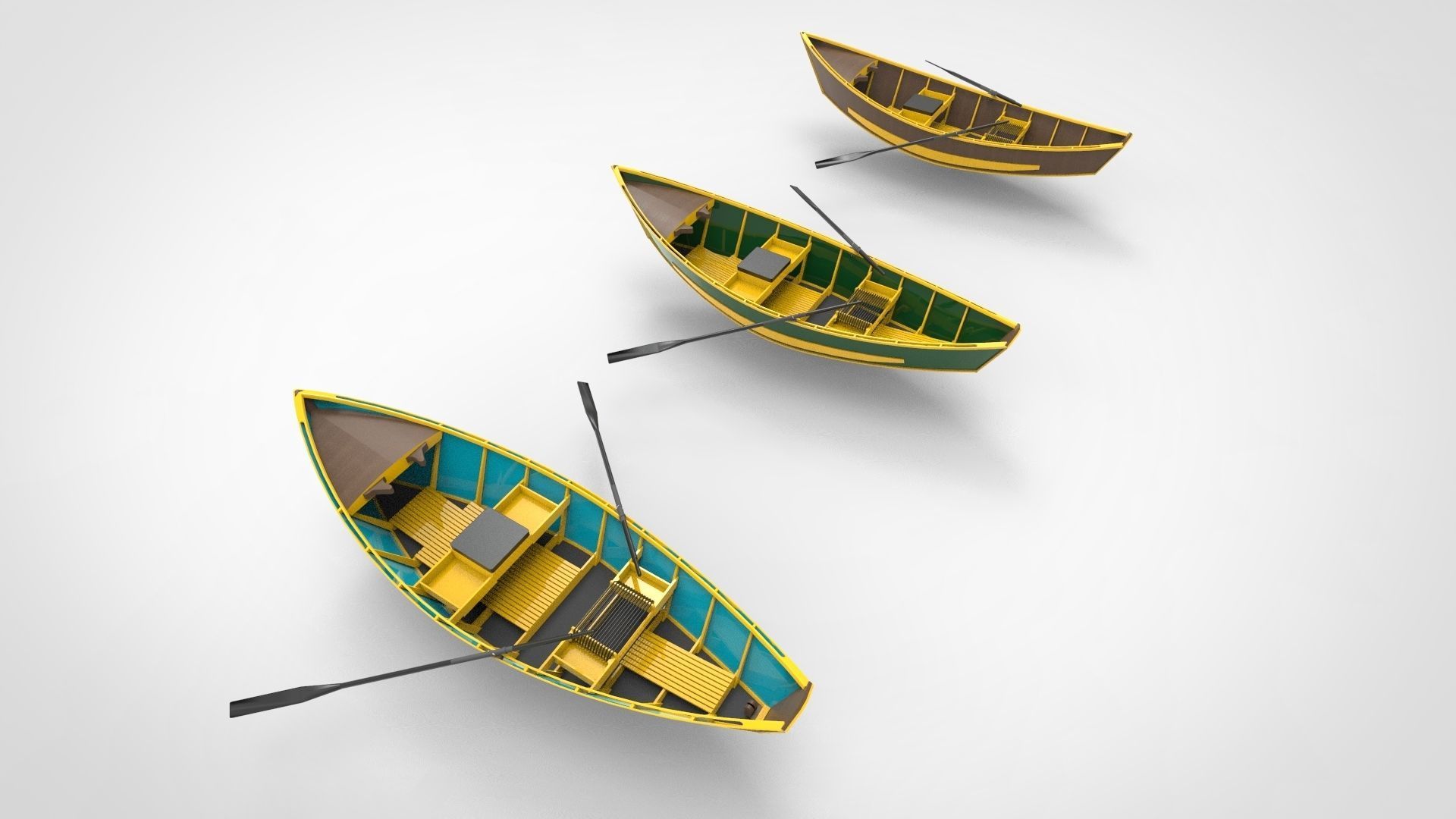 Traditional wooden boats 3D model | CGTrader