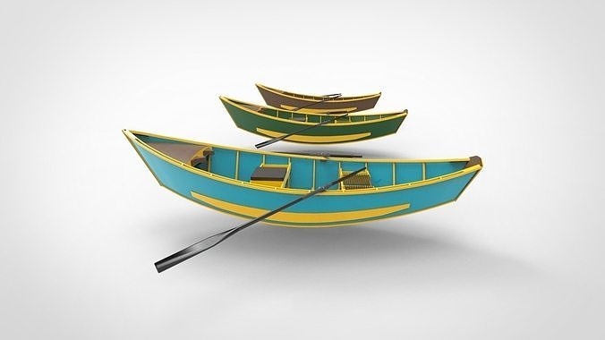 Traditional wooden boats 3D model | CGTrader