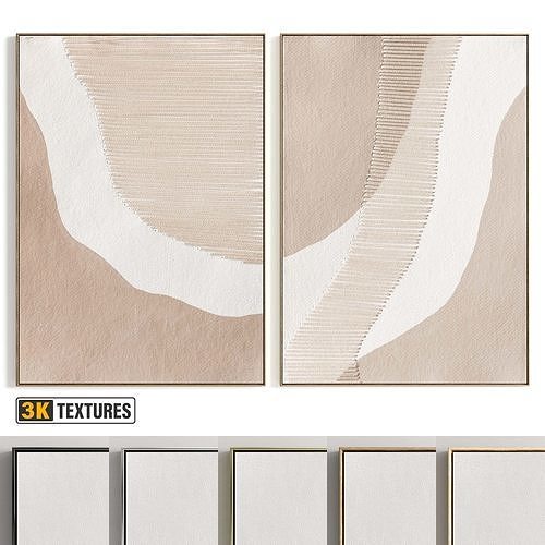 3D model Plaster Two Photo Frame 437 VR / AR / low-poly | CGTrader