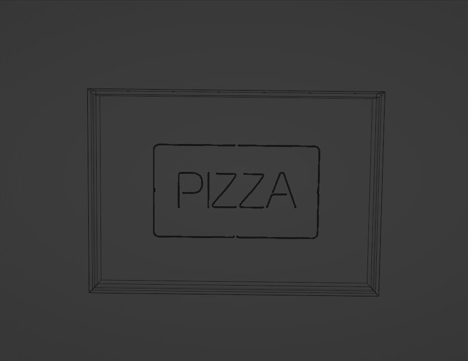 PIZZA Neon Sign free 3D model | CGTrader