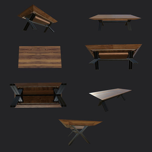 3D model Hercules HPL natural table VR / AR / low-poly | CGTrader