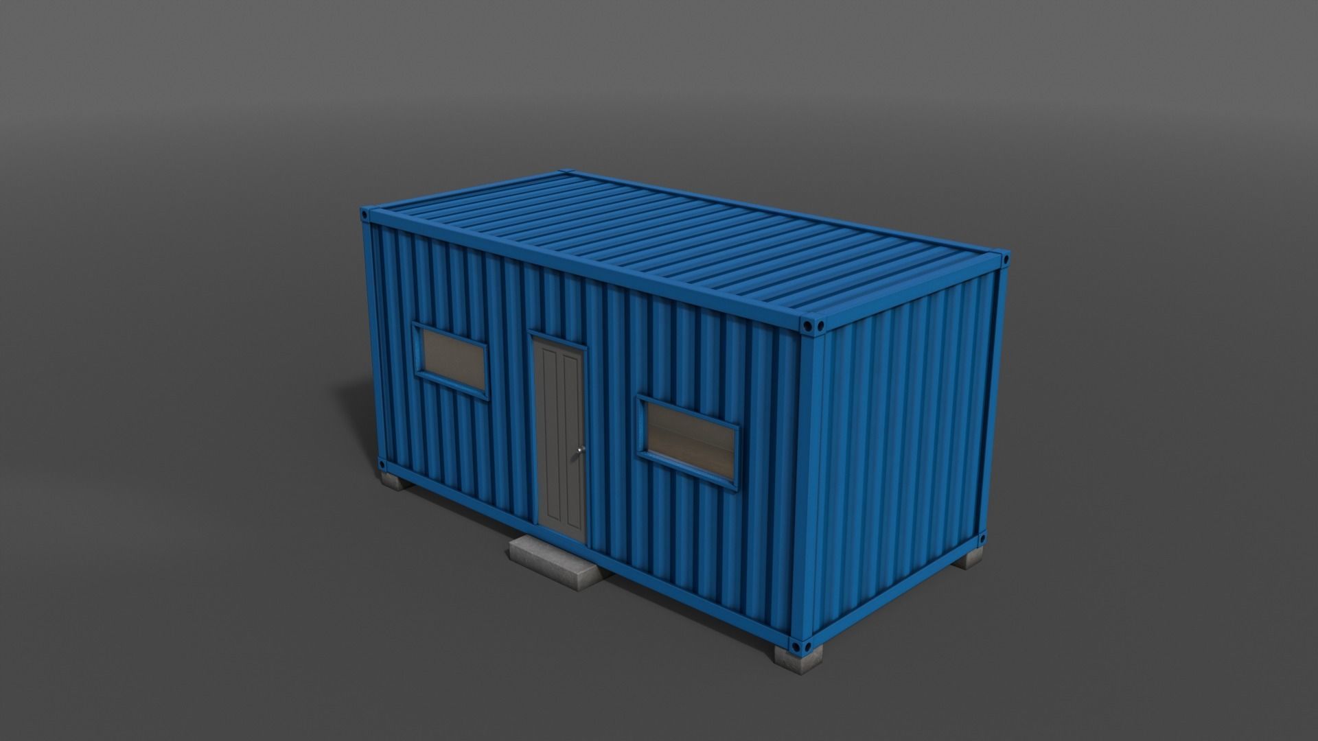 3D model PBR Container House BA 20ft V3 VR / AR / low-poly | CGTrader