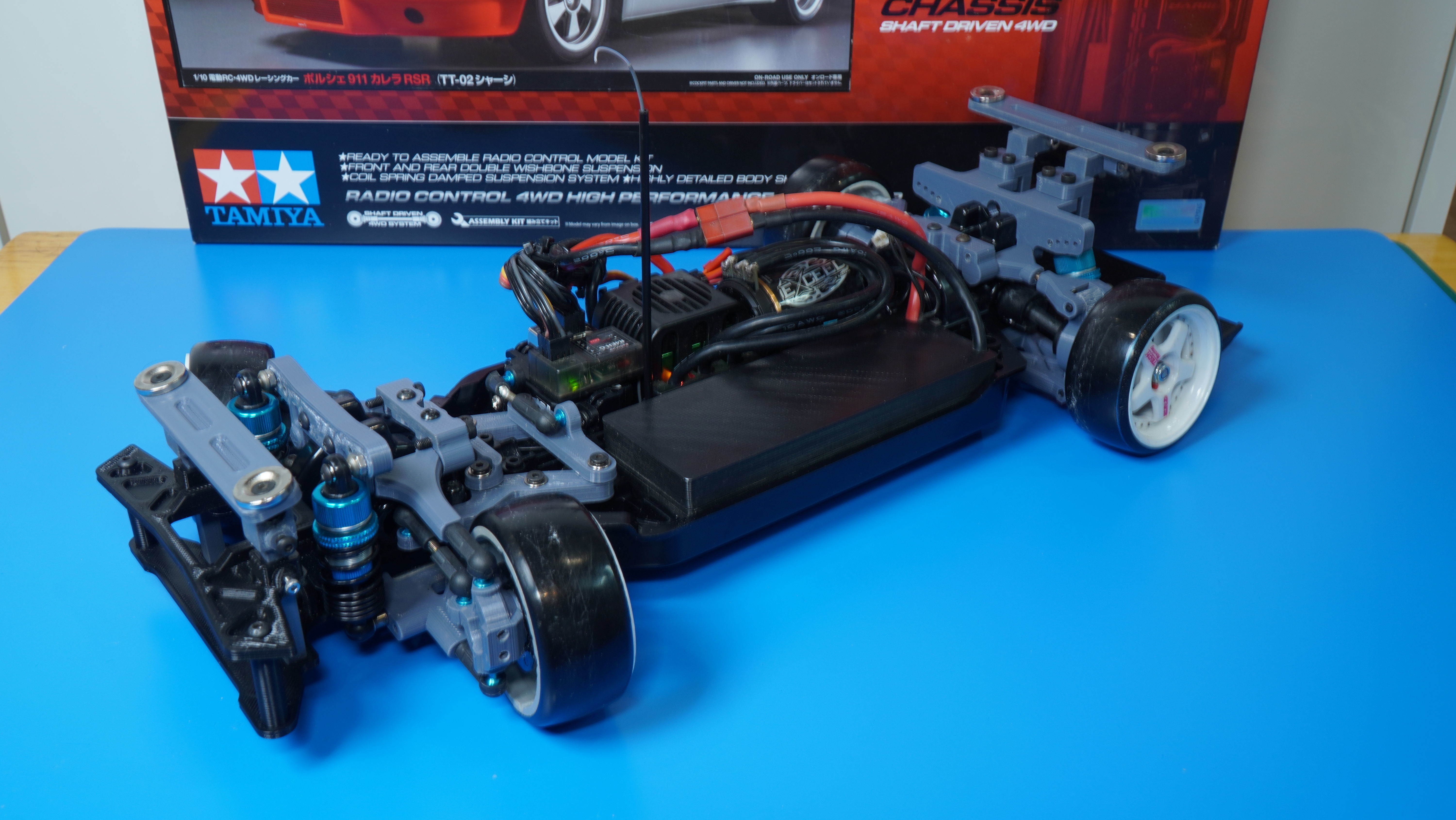 Tamiya TT02 RWD drift car conversion kit 3D model 3D printable | CGTrader