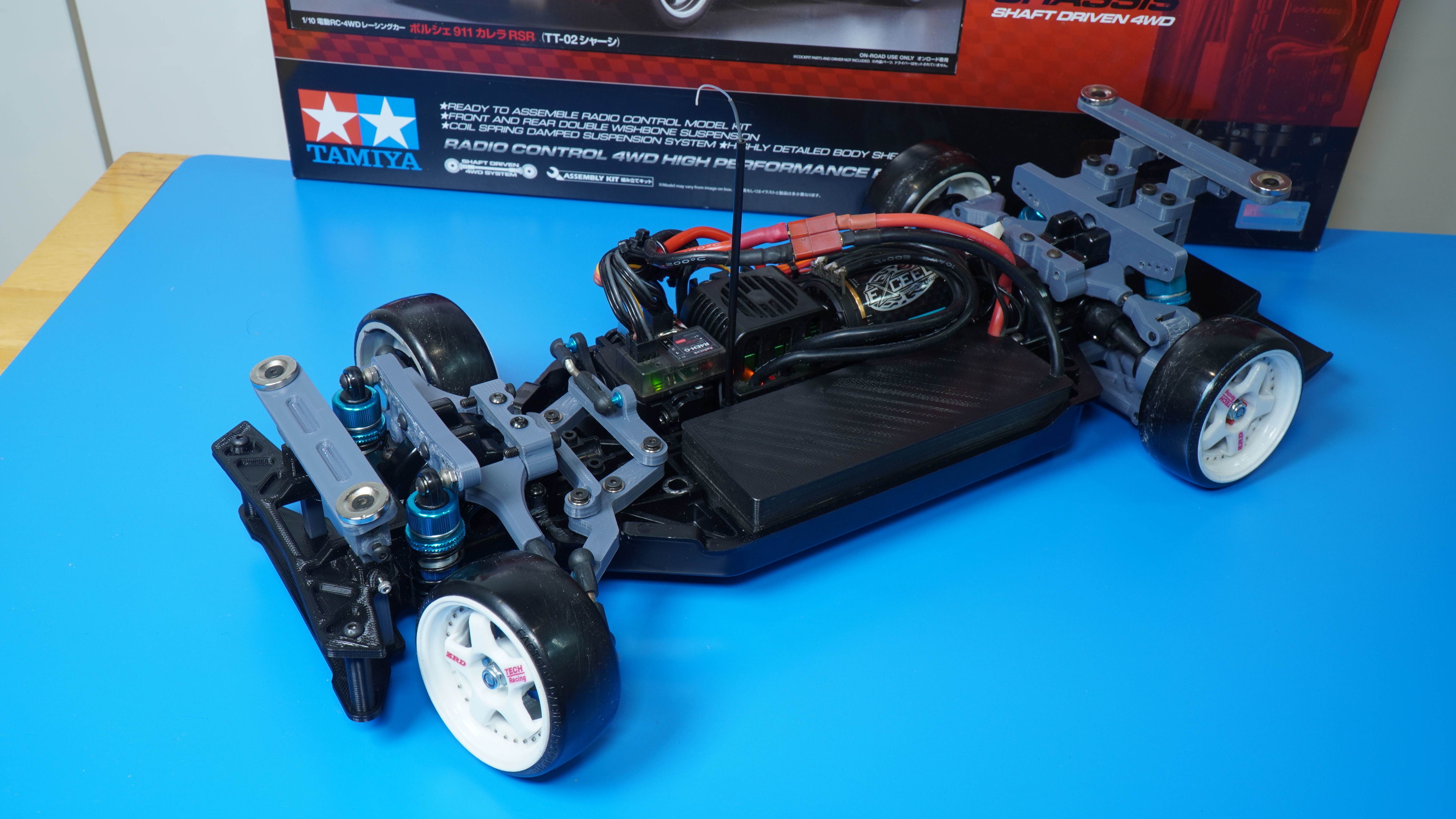 Tamiya TT02 RWD drift car conversion kit 3D model 3D printable | CGTrader