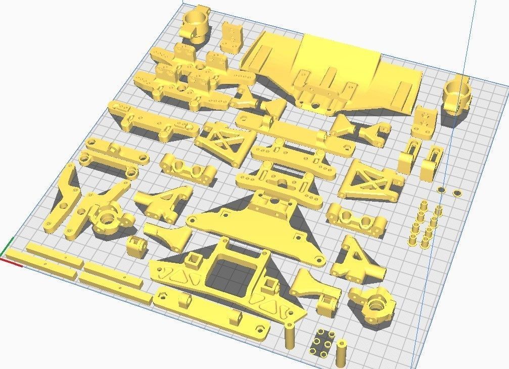 Tamiya TT02 RWD drift car conversion kit 3D model 3D printable | CGTrader