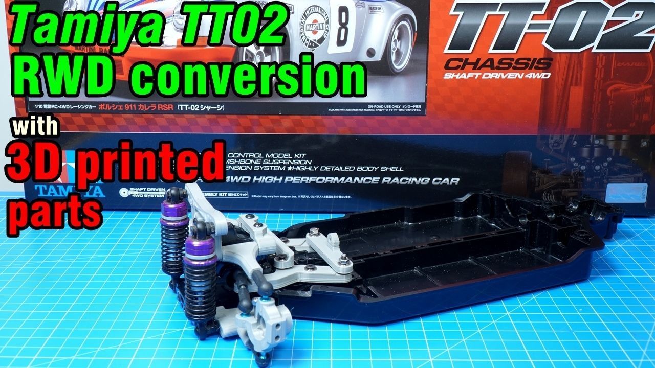 Tamiya TT02 RWD drift car conversion kit 3D model 3D printable | CGTrader