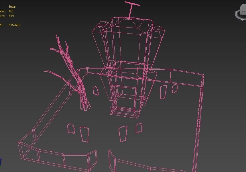 3D model The Haunted House Low Poly VR / AR / low-poly | CGTrader