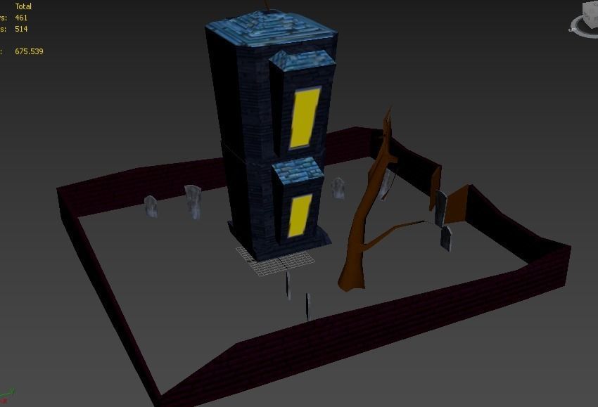 3D model The Haunted House Low Poly VR / AR / low-poly | CGTrader