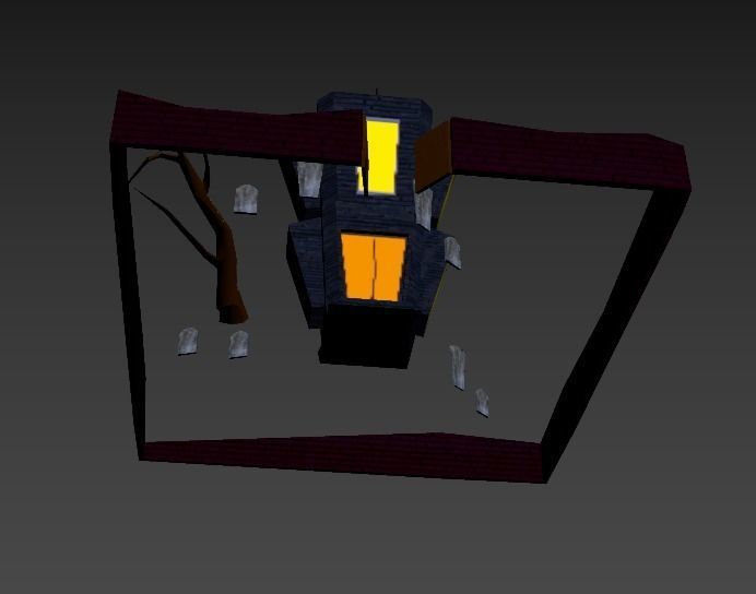 3D model The Haunted House Low Poly VR / AR / low-poly | CGTrader