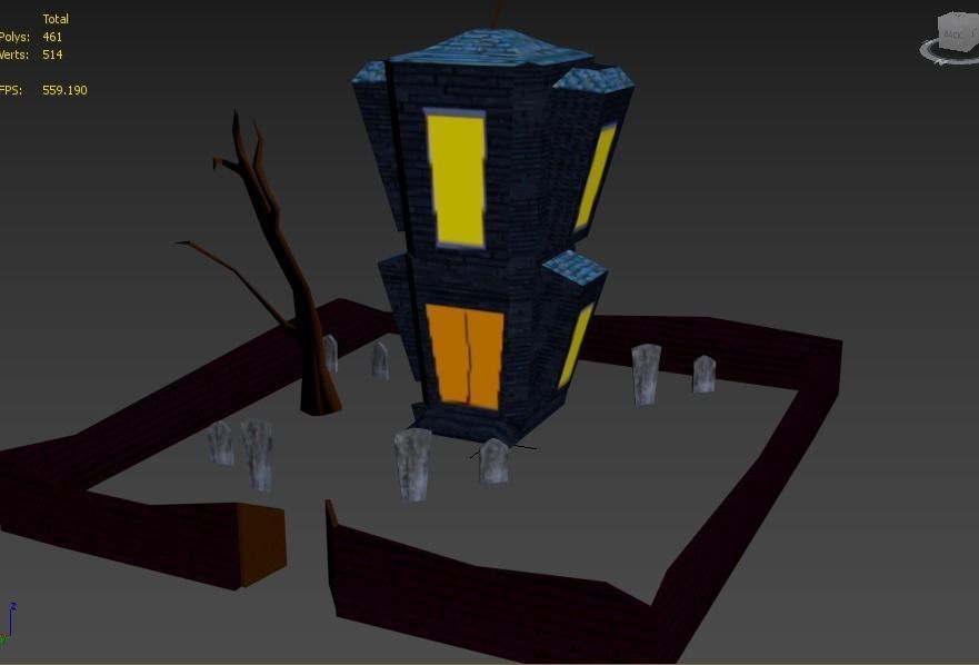 3D model The Haunted House Low Poly VR / AR / low-poly | CGTrader