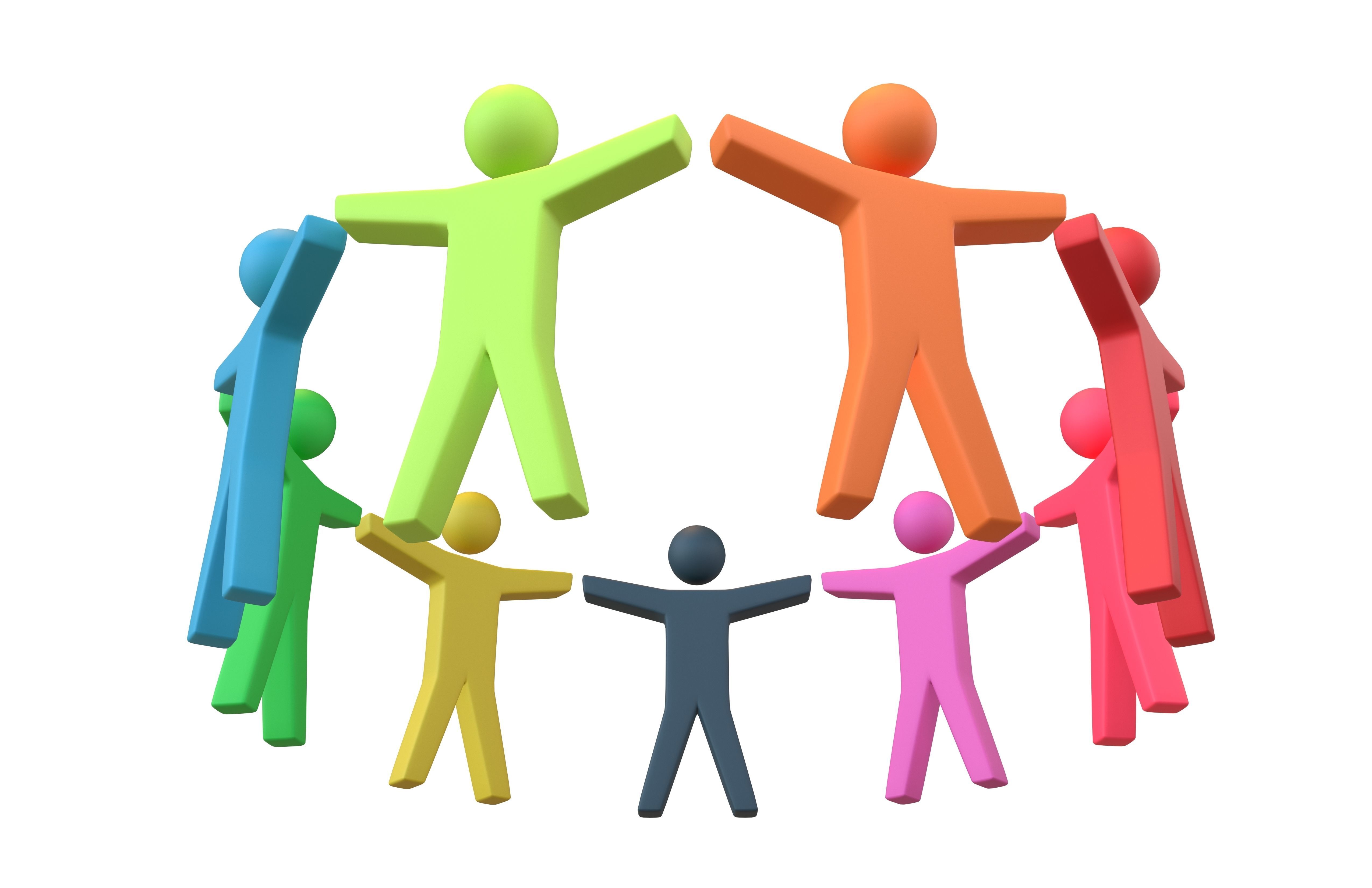 3D model Circle of People Symbol V1 002 VR / AR / low-poly | CGTrader
