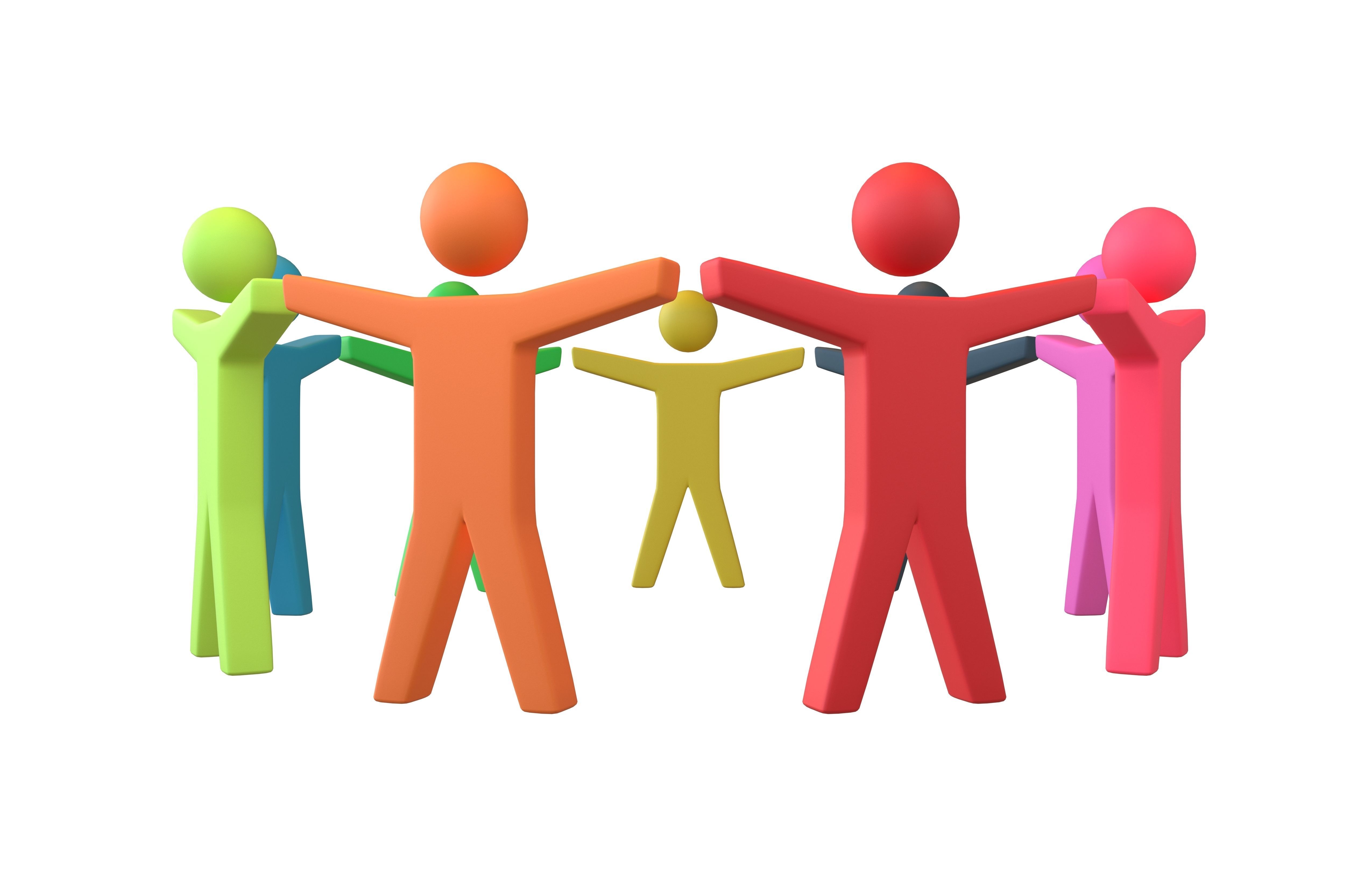 3D model Circle of People Symbol V1 002 VR / AR / low-poly | CGTrader