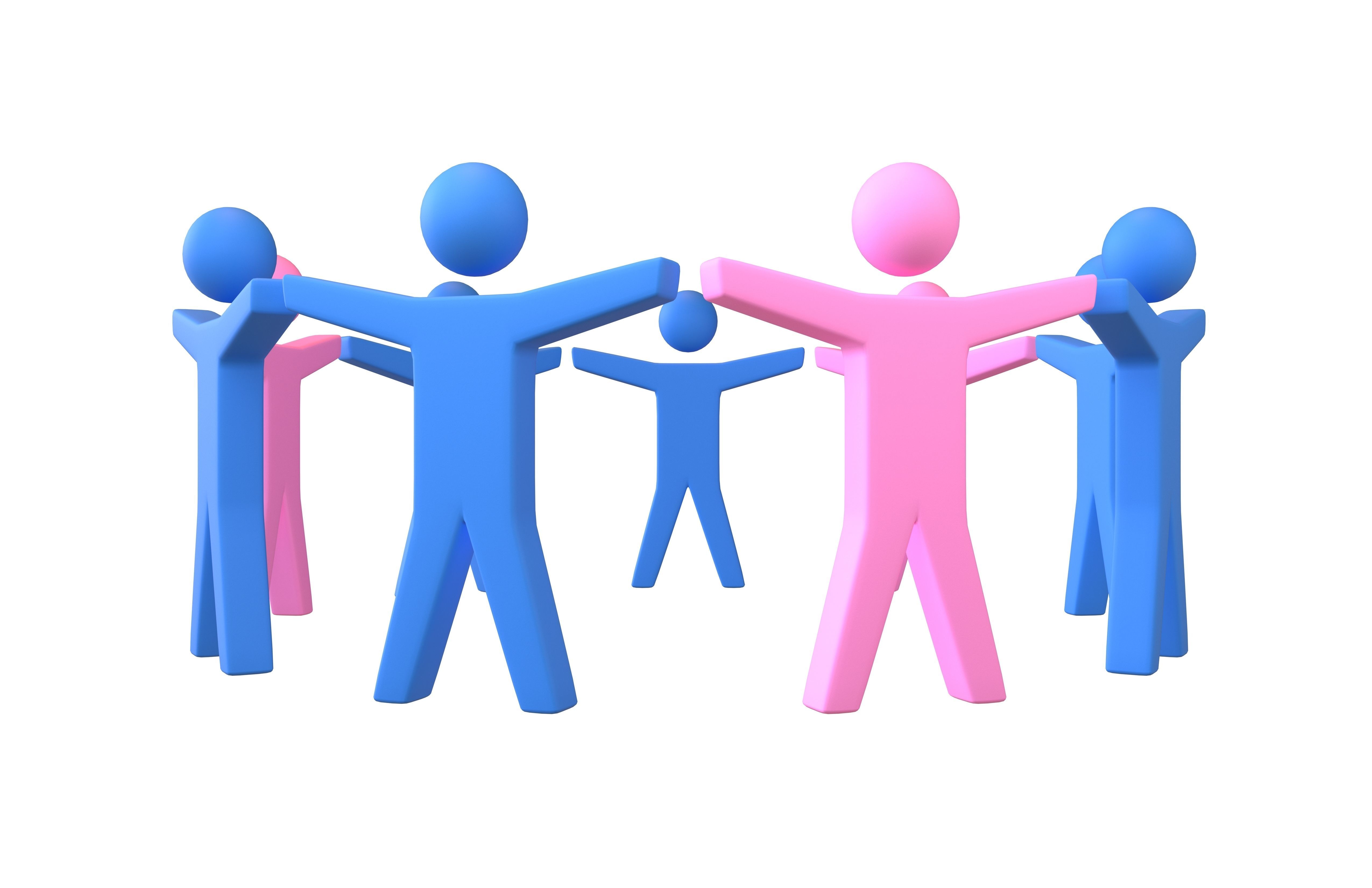 3D model Circle of People Symbol V1 003 VR / AR / low-poly | CGTrader