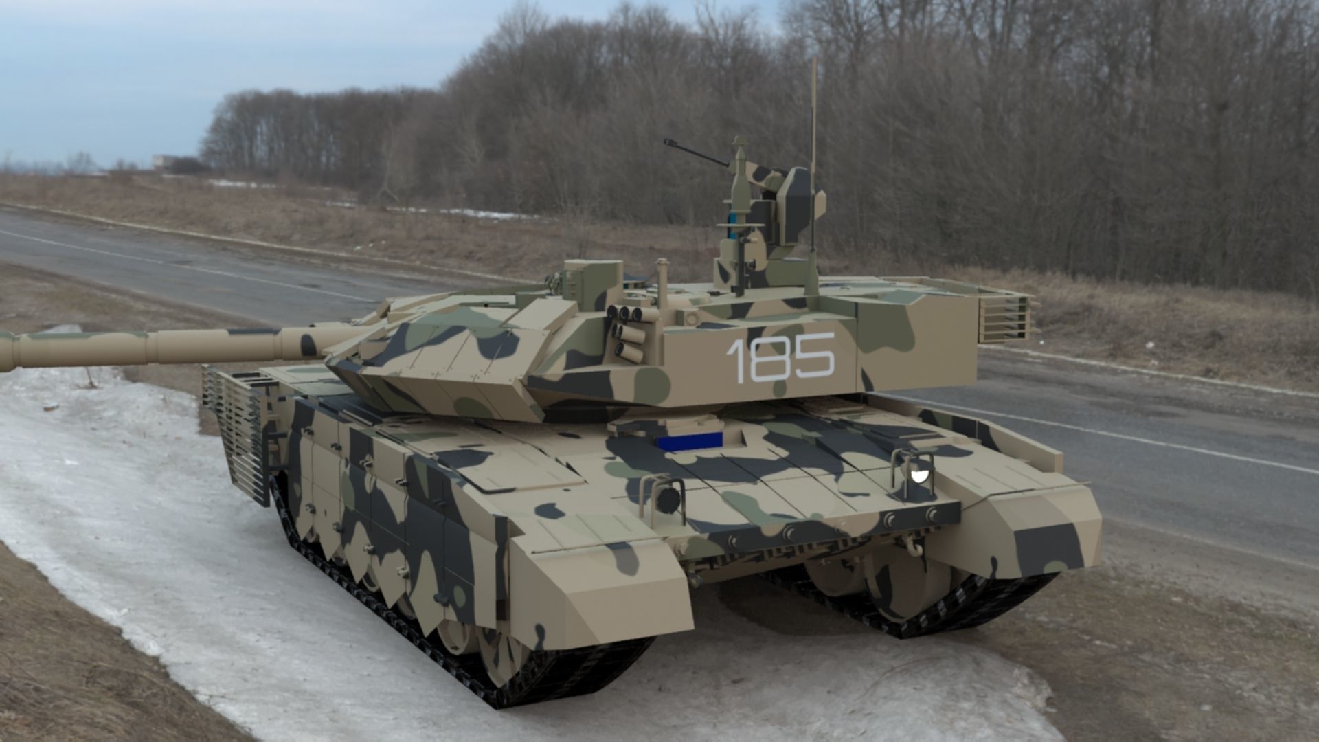 3D model Clean Camouflaged T90MS Main Battle Tank 3D Model VR / AR / low-poly | CGTrader