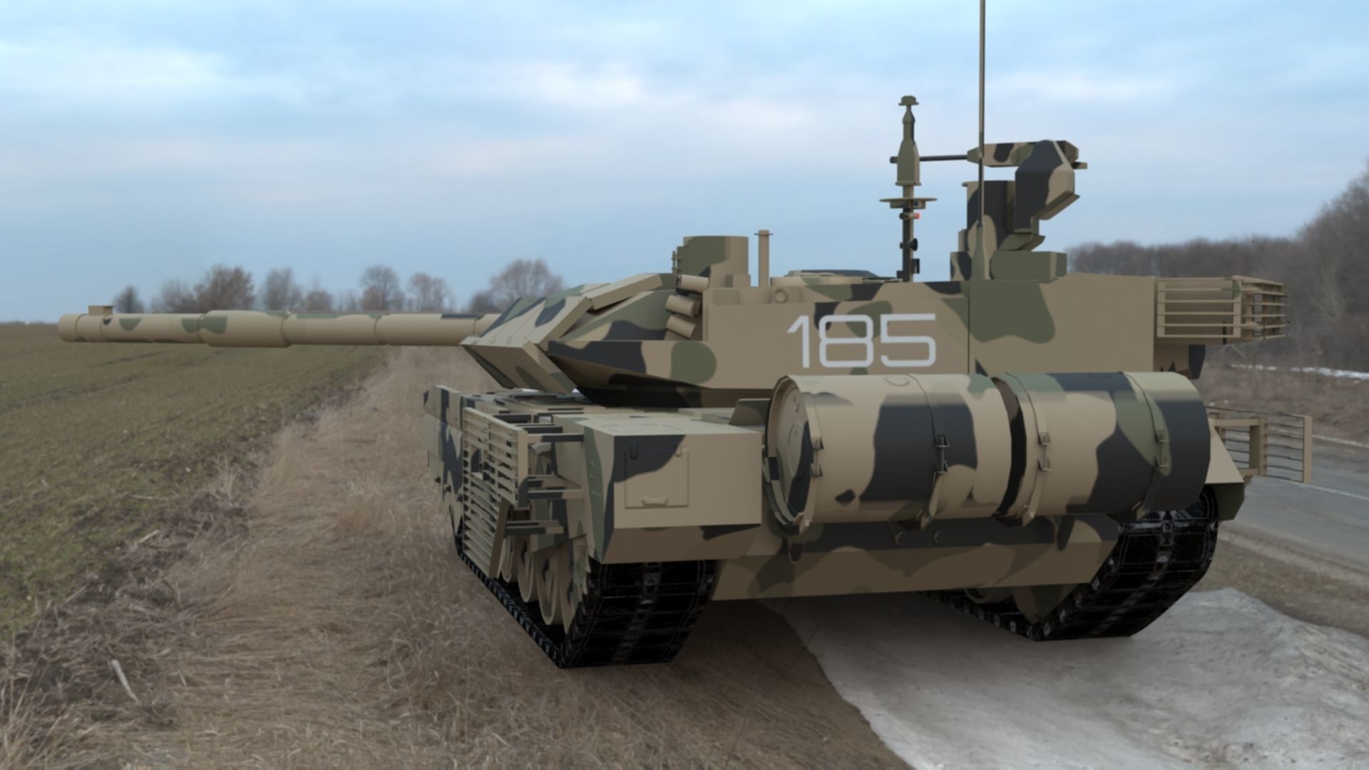 3D model Clean Camouflaged T90MS Main Battle Tank 3D Model VR / AR / low-poly | CGTrader