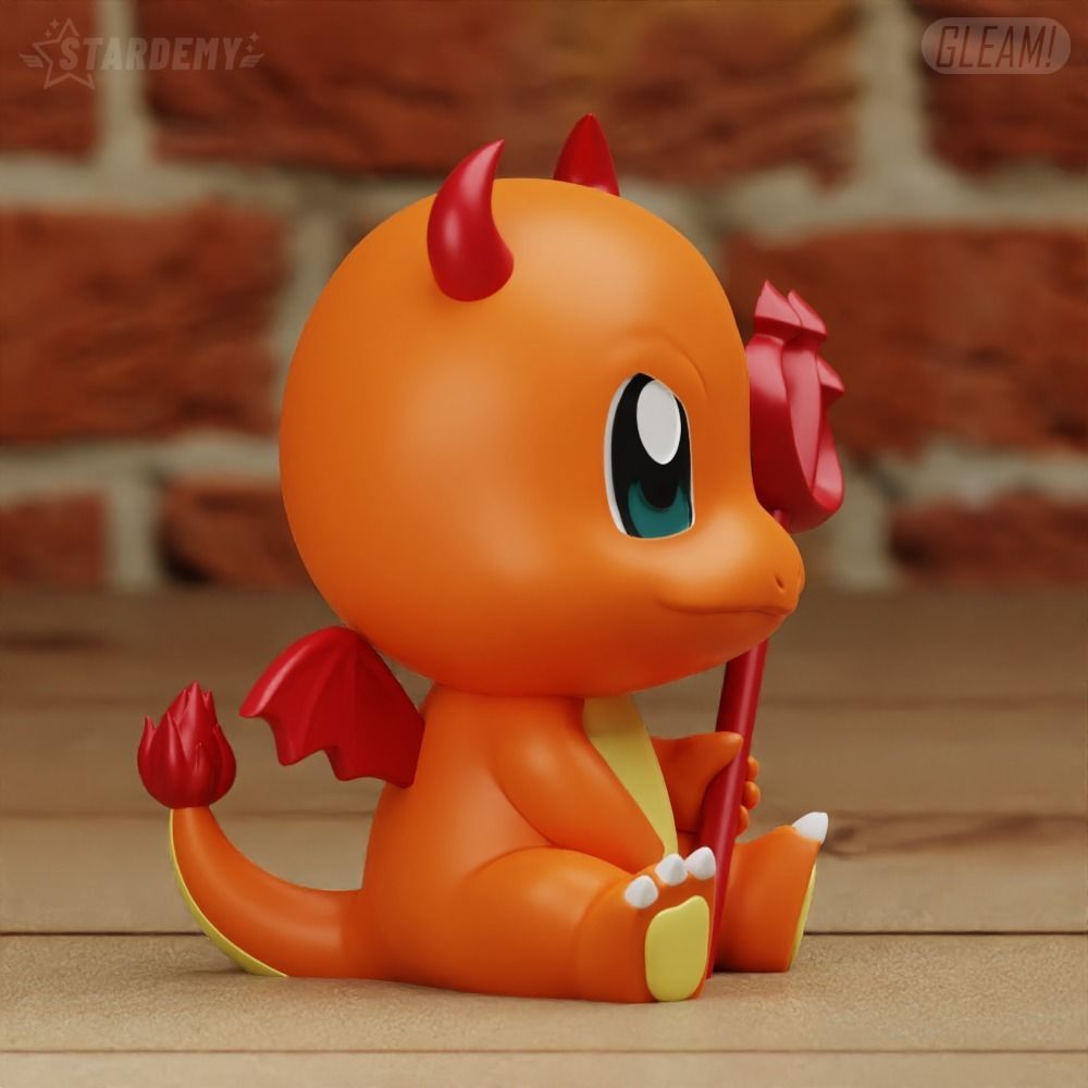 Charmander Chibi Halloween Devil Pokemon 3D model 3D printable | CGTrader