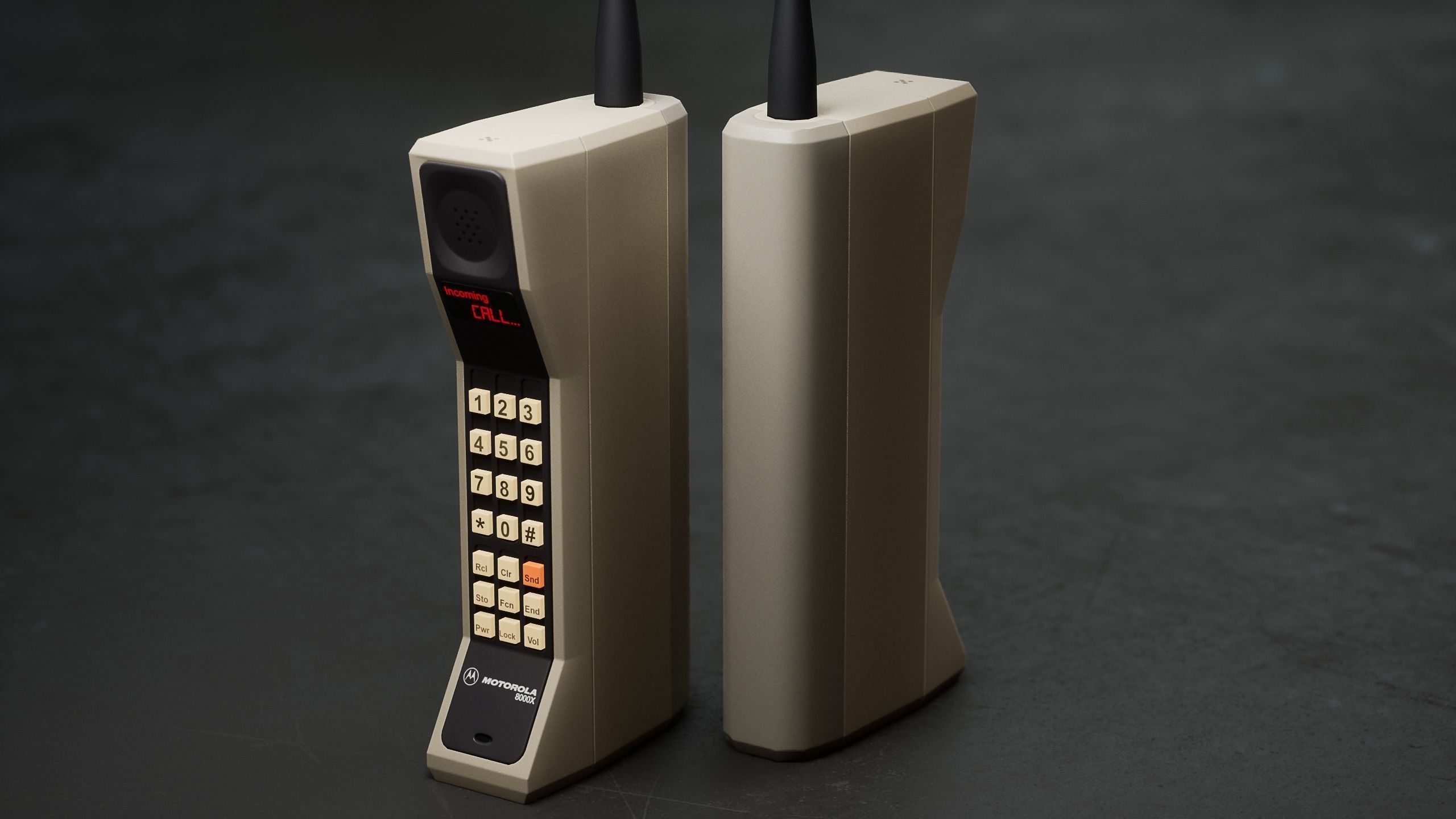3D model Motorola DynaTAC 8000x Backlit VR / AR / low-poly | CGTrader