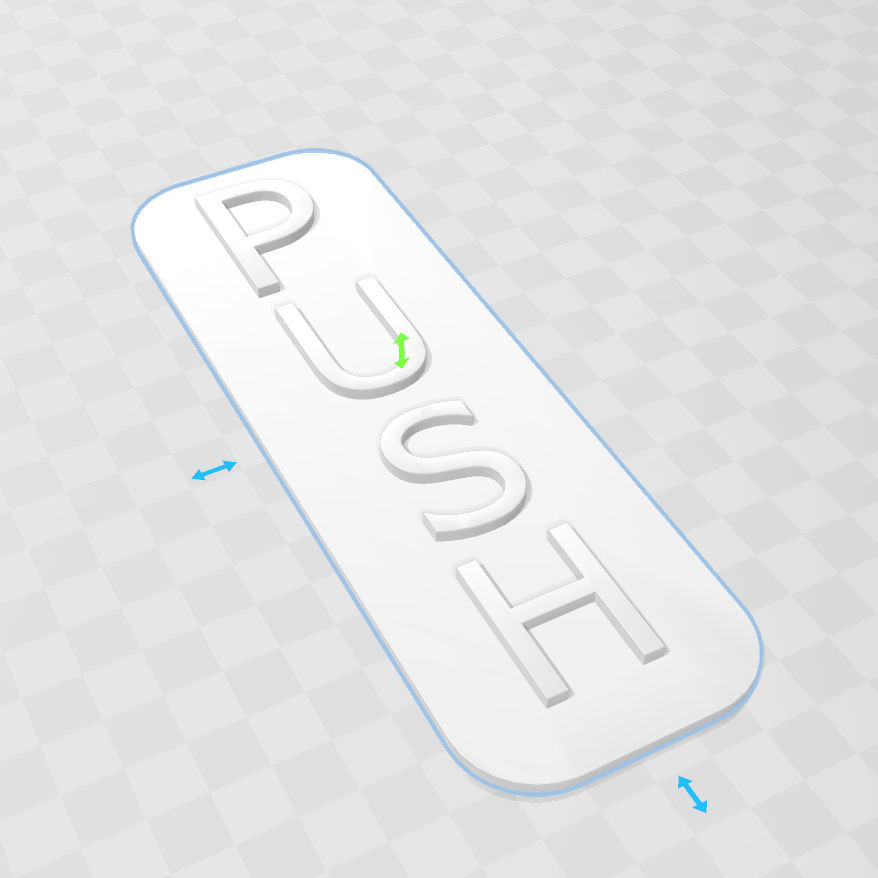 3D model Push Pull Door Sign VR / AR / low-poly | CGTrader