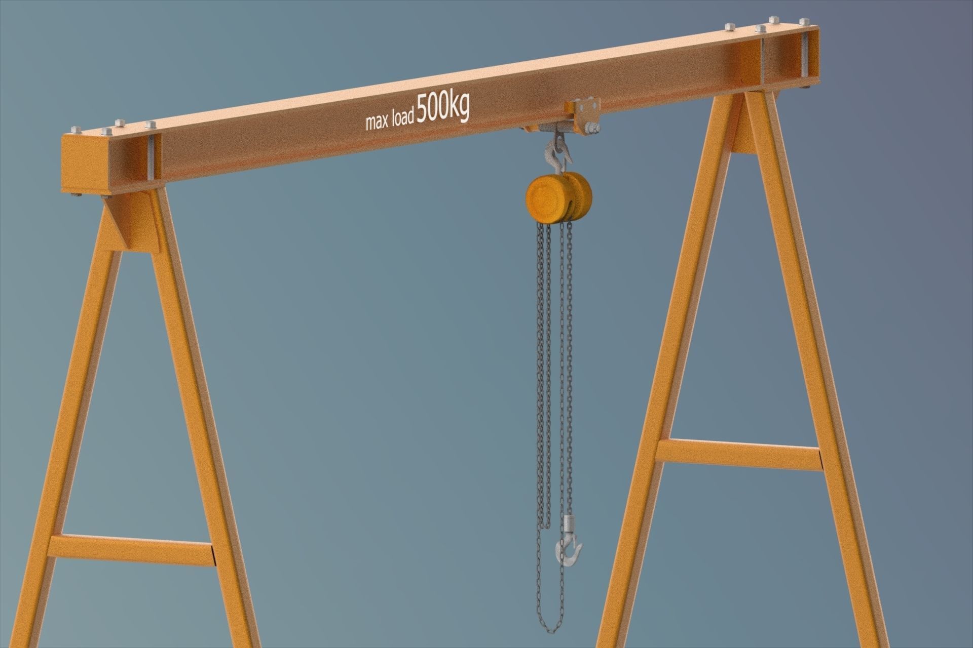 3D model Light Gantry Crane Plans 500kg VR / AR / low-poly | CGTrader