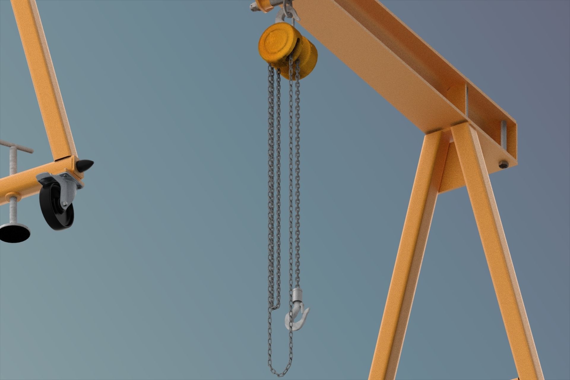 3D model Light Gantry Crane Plans 500kg VR / AR / low-poly | CGTrader