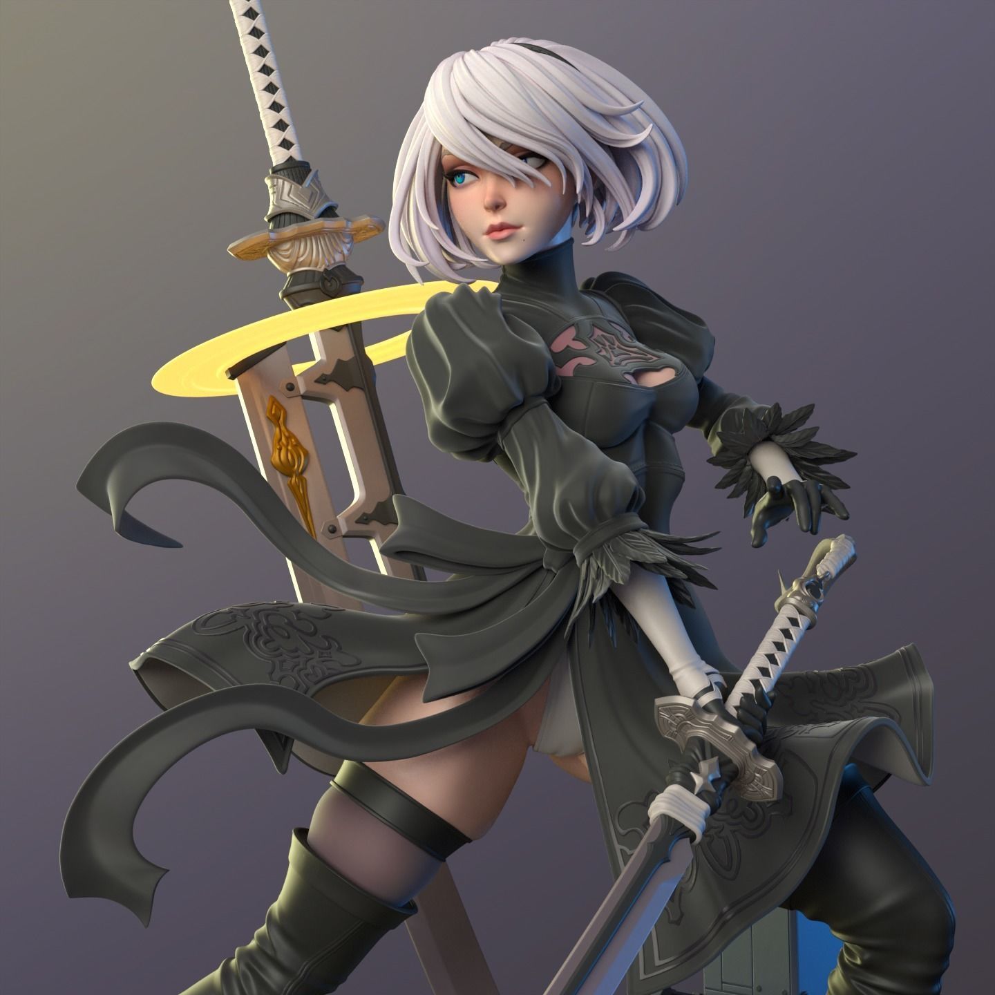 2B Nier Automata Multi Version SFW NSFW STL 3D model 3D printable | CGTrader