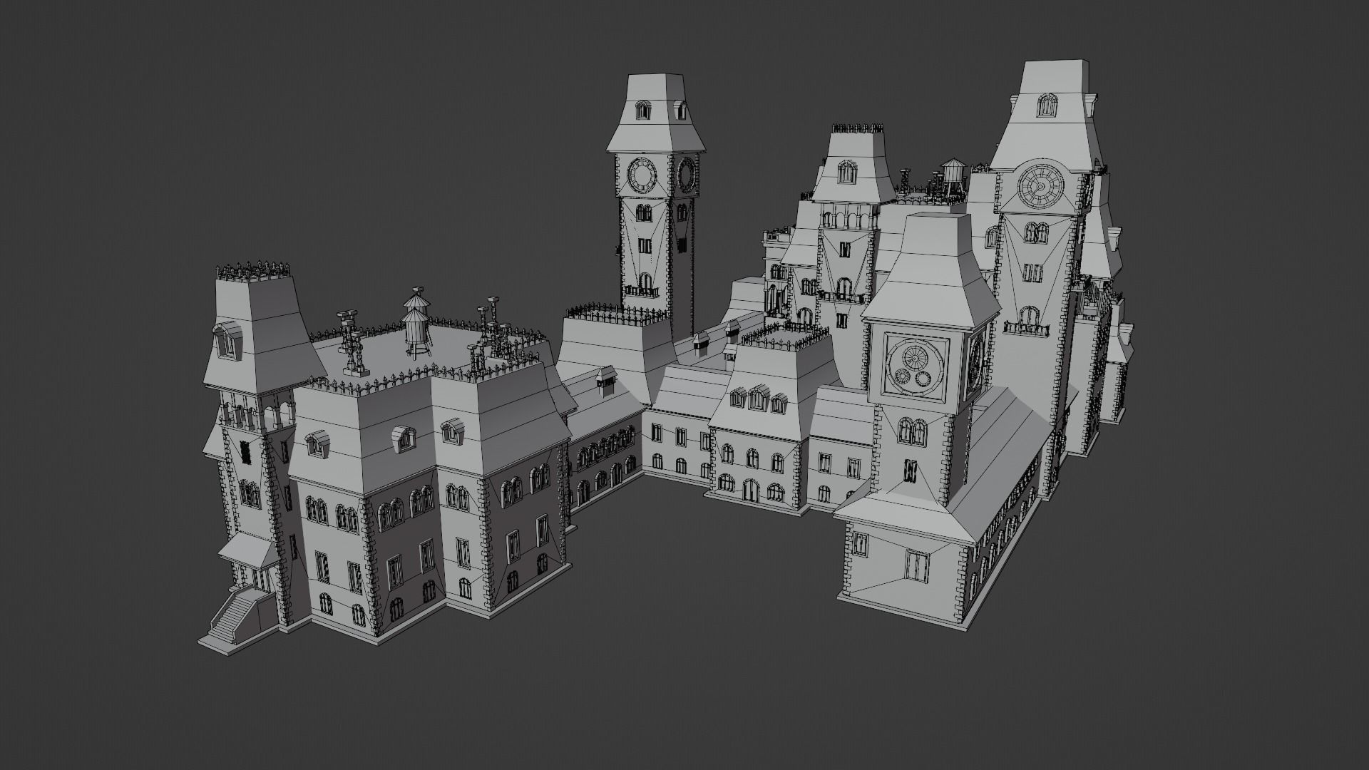 Wednesday Nevermore Academy 3D model | CGTrader