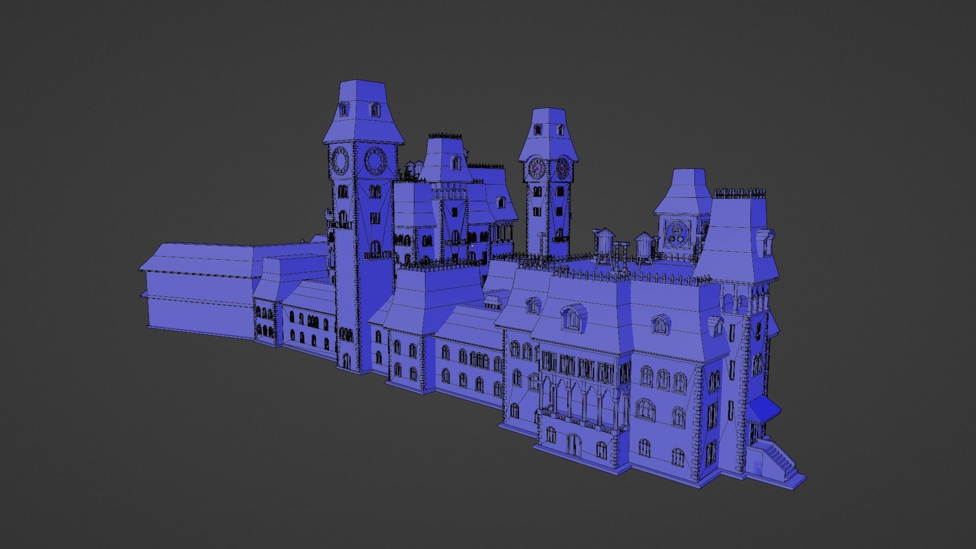Wednesday Nevermore Academy 3D model | CGTrader