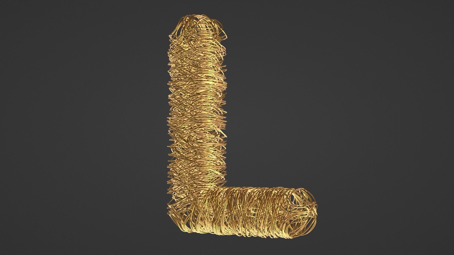 3D model Wire Letter L VR / AR / low-poly | CGTrader