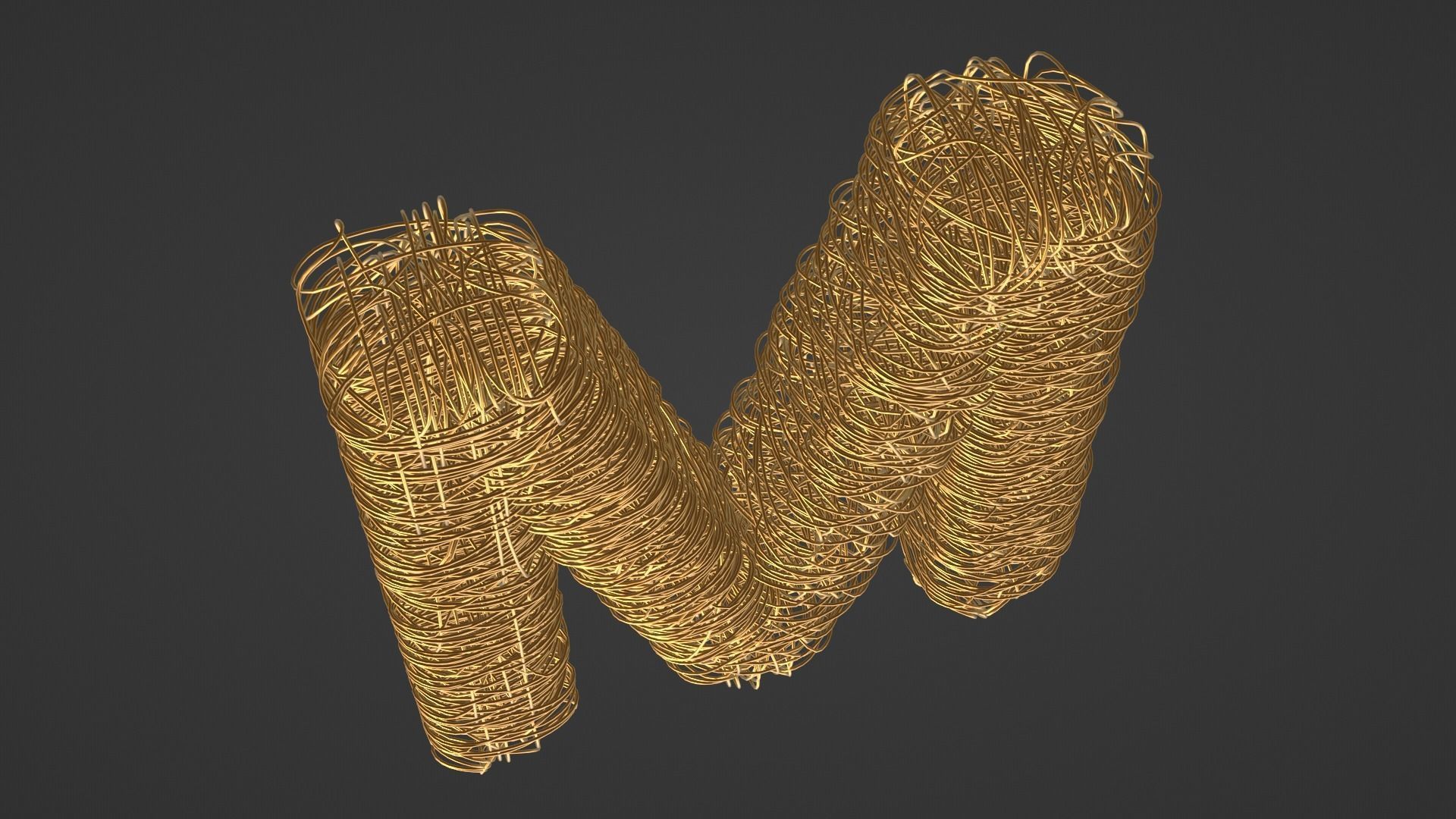 Wire Letter M free VR / AR / low-poly 3D model | CGTrader