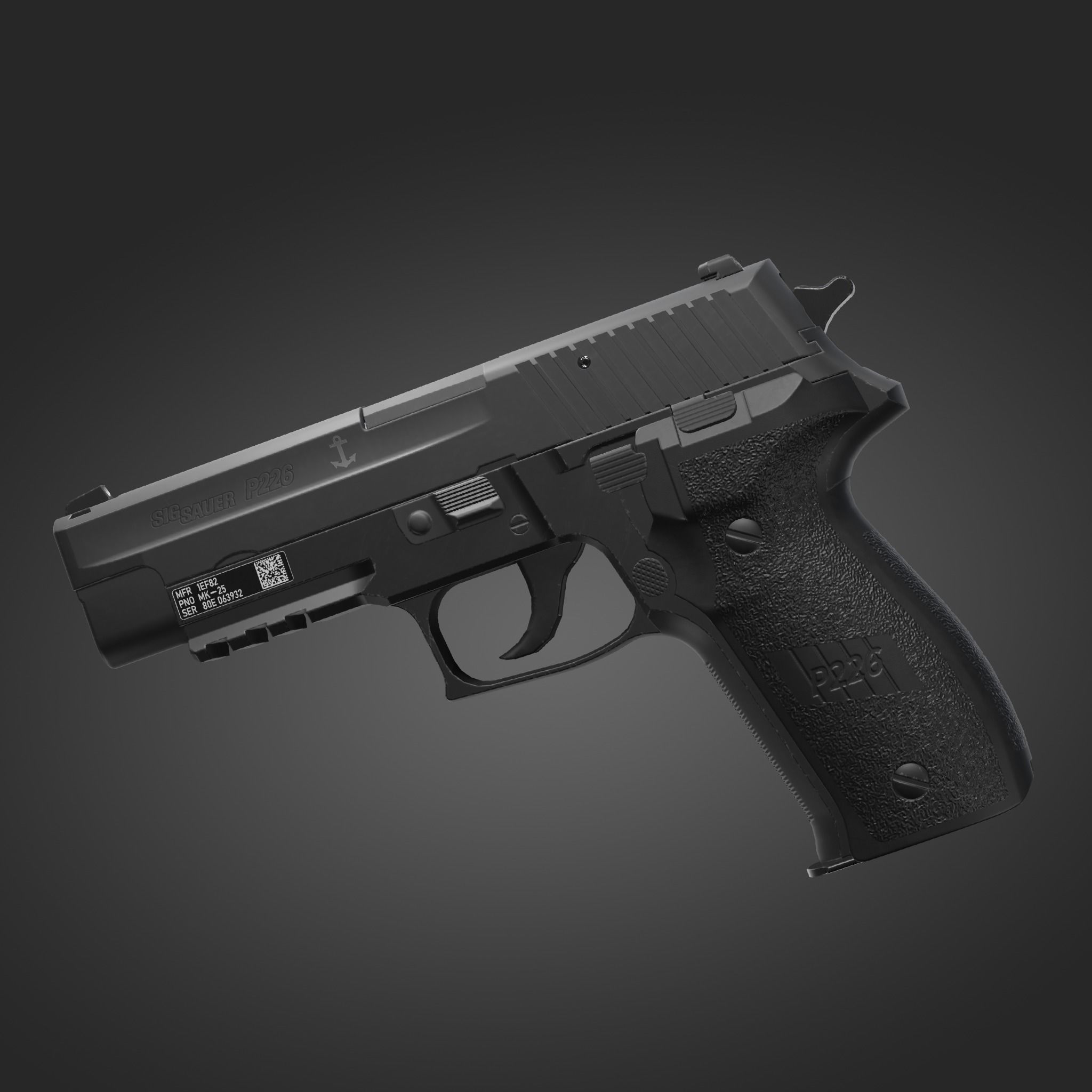 Sig Sauer P226 MK25 3D model rigged | CGTrader