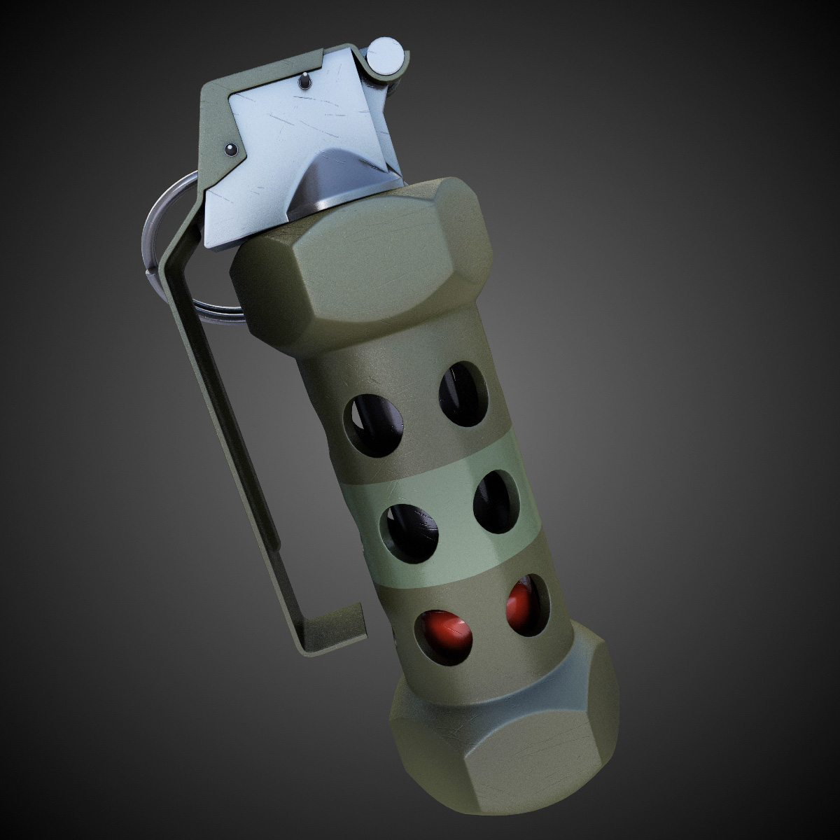 M84 Stun grenade Hi-Res 3D Model .max .obj .fbx .lwo .lw .lws .ma .mb ...