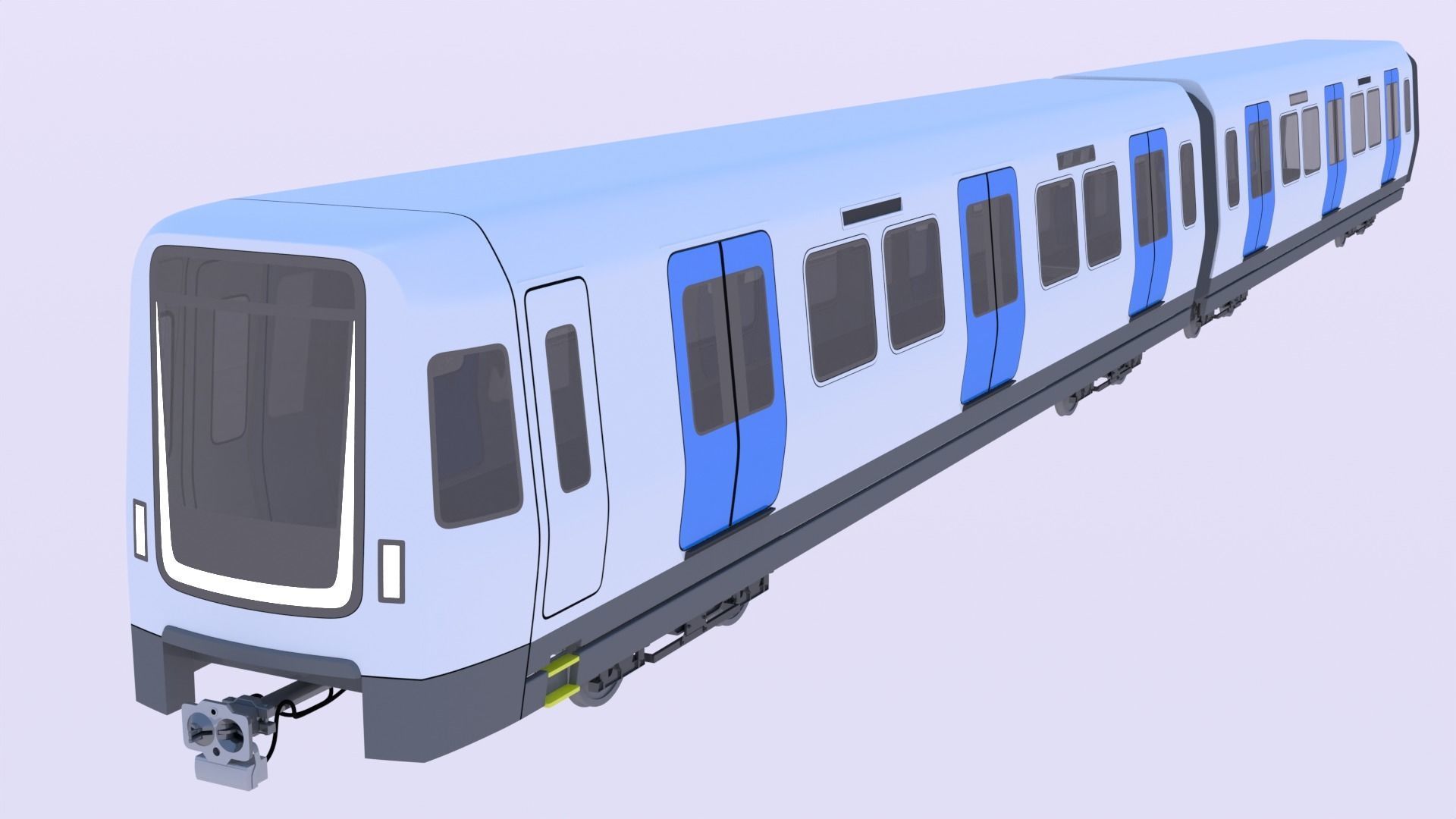 Stockholm metro train 3D model | CGTrader
