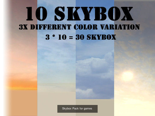 3D Model Collection Sky And Mountain Pack Mega Game Ready Skybox ...