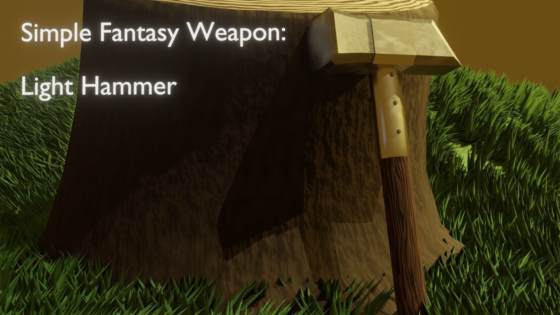 3D model Simple Fantasy Light Hammer VR / AR / low-poly | CGTrader