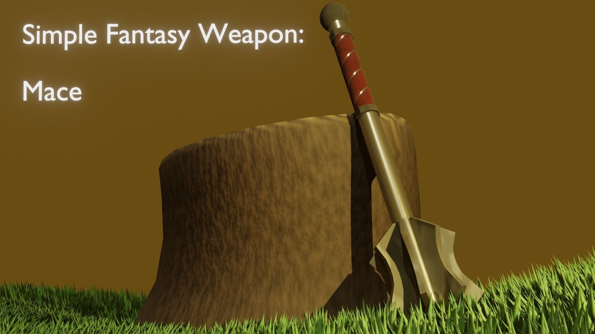 3D model Simple Fantasy Mace VR / AR / low-poly | CGTrader