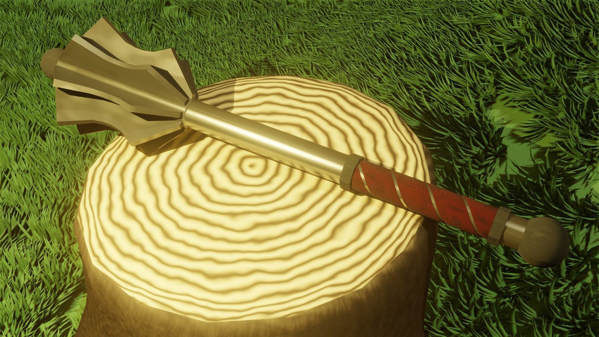 3D model Simple Fantasy Mace VR / AR / low-poly | CGTrader