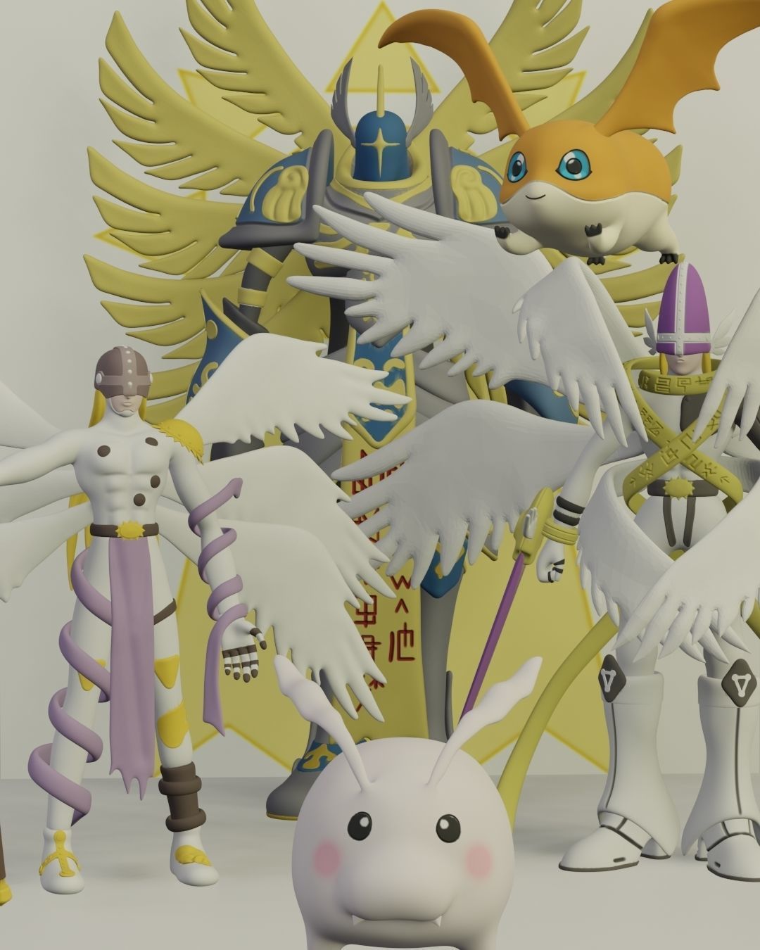 Patamon Evolution Pack 3D model 3D printable | CGTrader