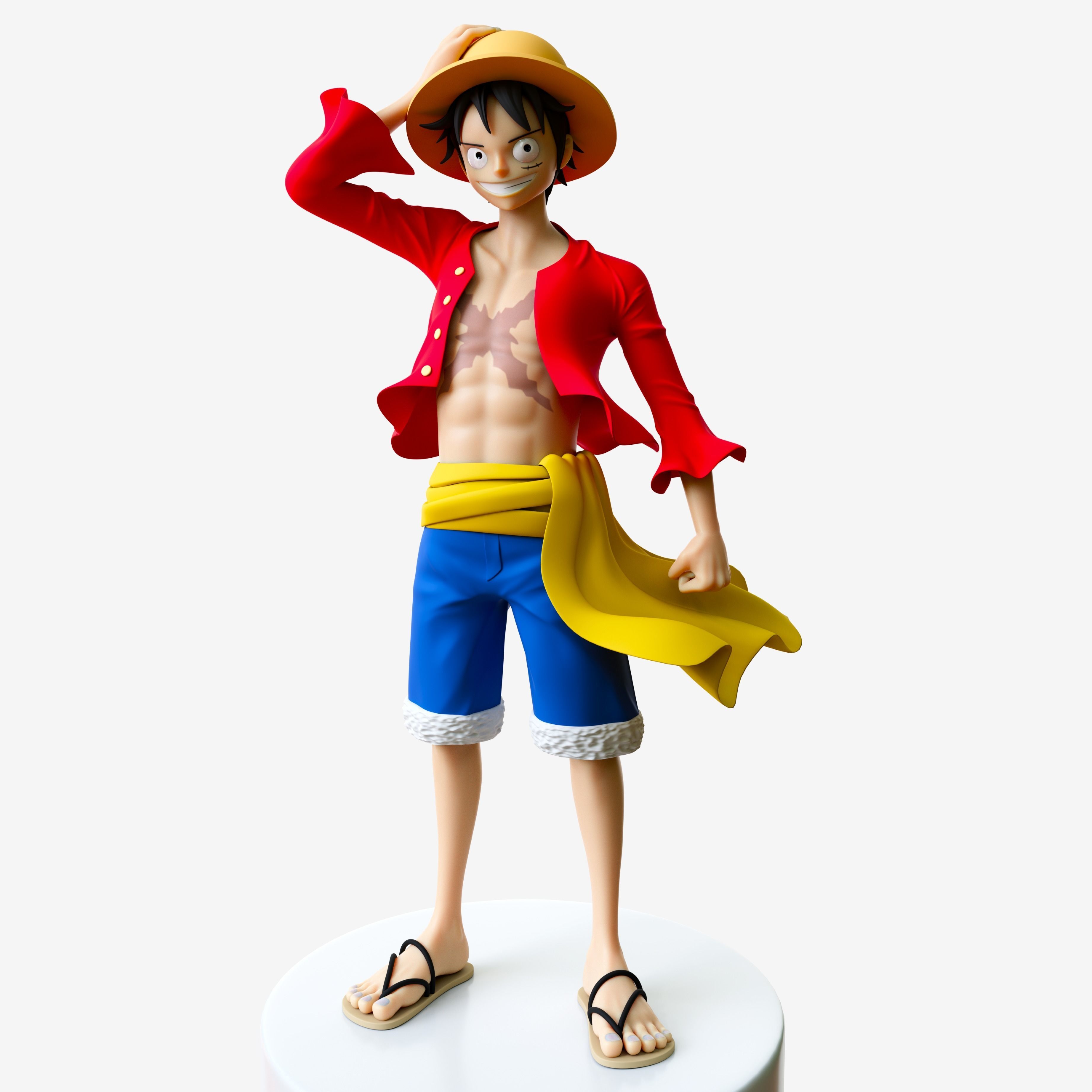 Monkey D Luffy from One Piece - 3D print model 3D model 3D printable ...