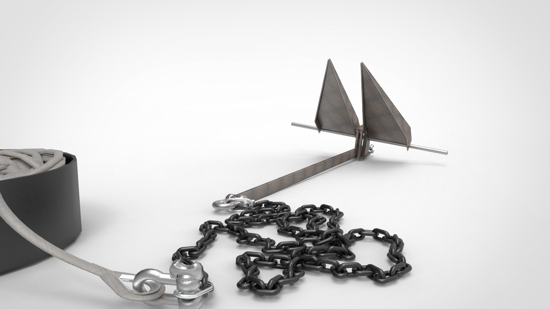 Anchor boat equipment 3D model | CGTrader