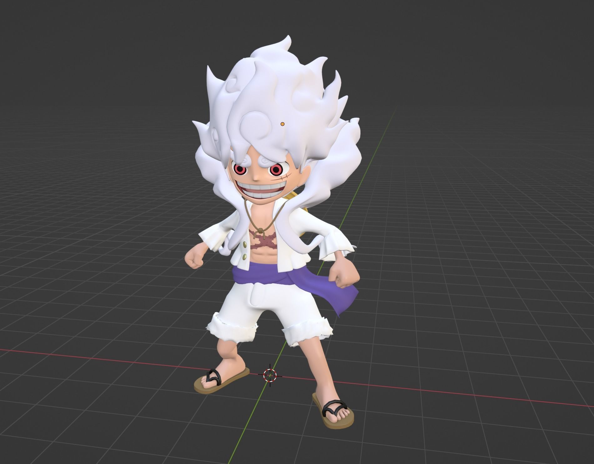 Luffy Gear 5 SD - One Piece 3D model rigged | CGTrader