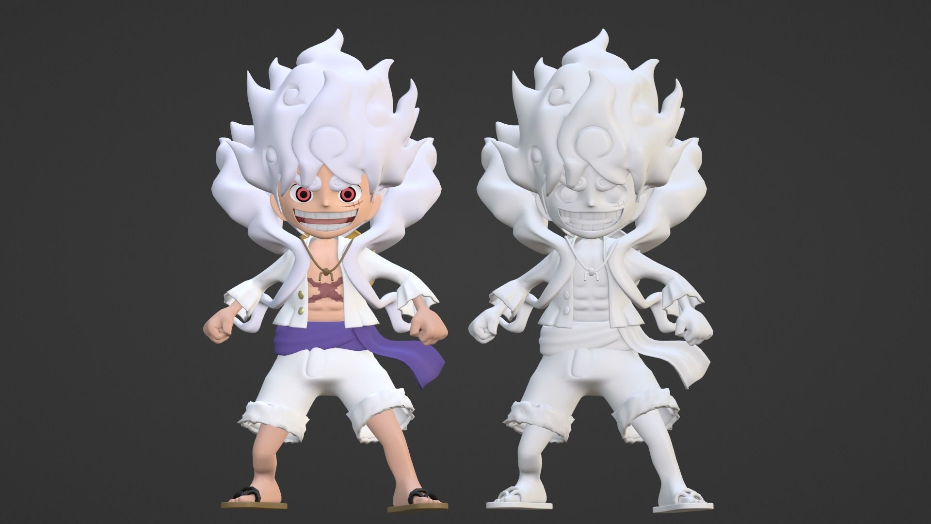 Luffy Gear 5 SD - One Piece 3D model rigged | CGTrader